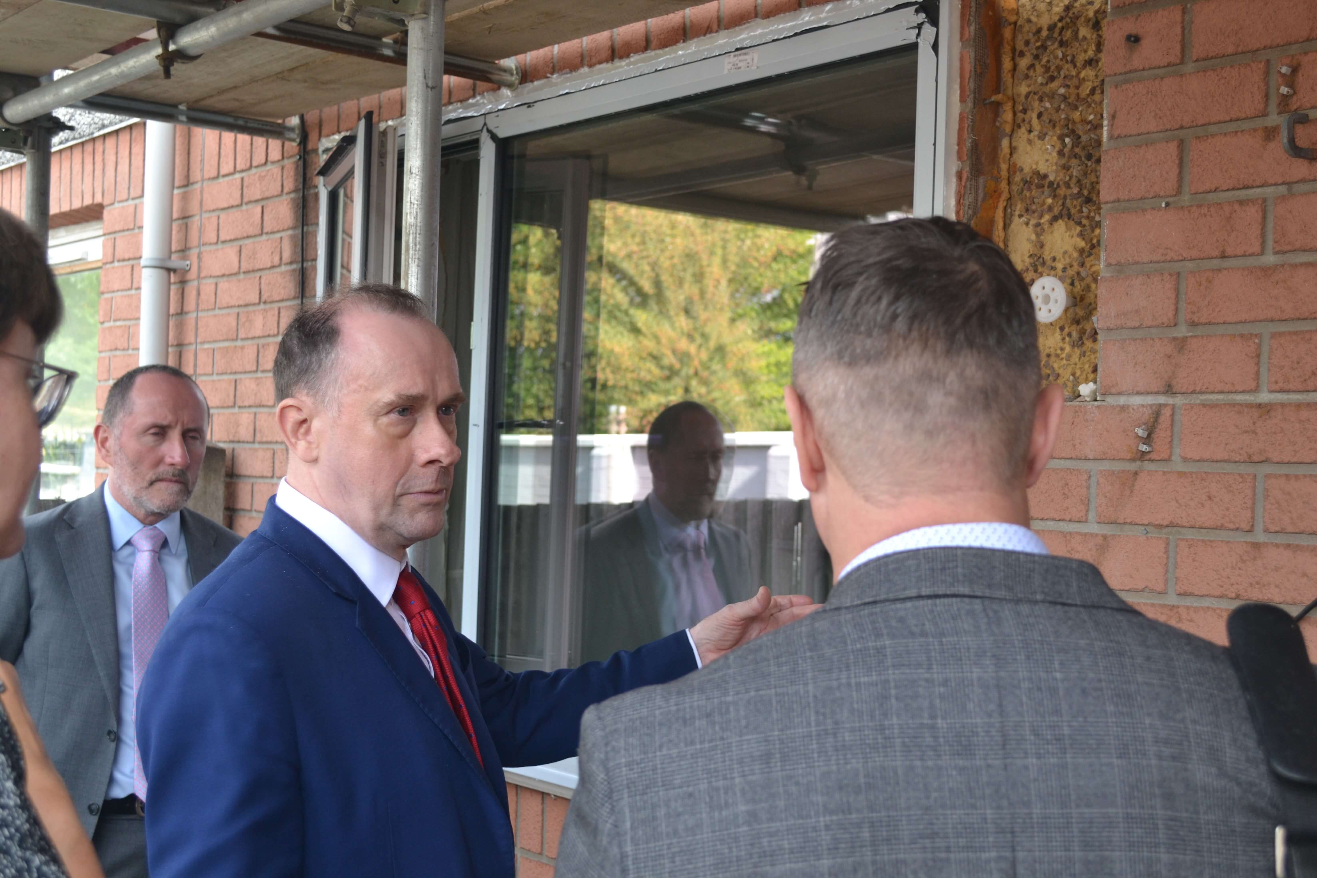 Government ministers visit Grey Mare Lane retrofit project | One Manchester